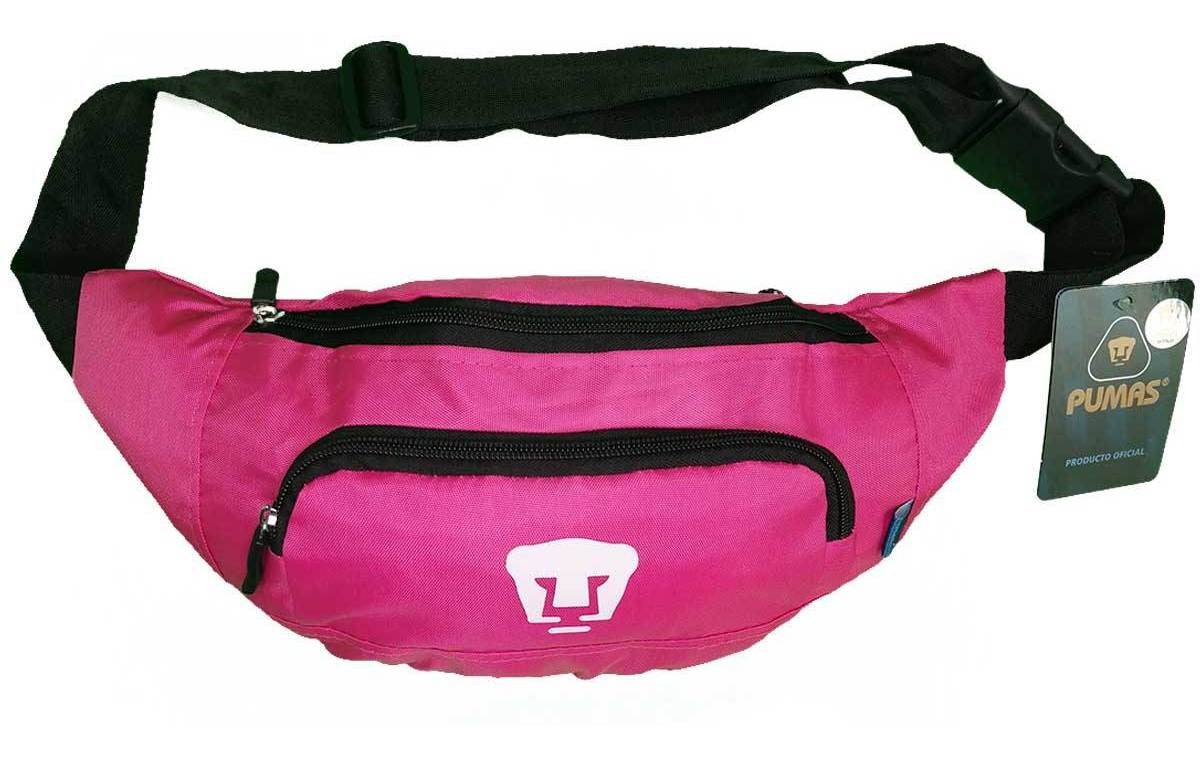Cangurera Deportiva Pumas Unam Oficial 3 Cierres Rosa– PriceOnLine